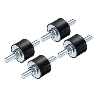 uxcell 8pcs M8x23mm Rubber Isolator Mounts with Studs 30x20mm Male ...