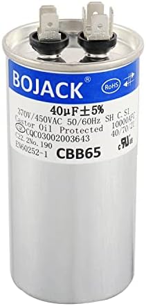 Amazon.com: BlueNatHxRPR 40-5 uF MFD CBB65 Capacitor Air Conditioner Capacitor Round Dural Motor ...
