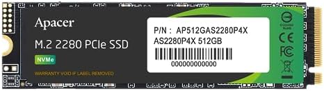 Amazon | Apacer アペイサー SSD 512GB M.2 PCIe Gen3 x 4 NVMe 最大読込速度 2100MB/s ...