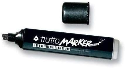 Marcatore indelebile tratto marker : punta scalpello – Nero – BigaMart