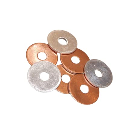 METAL FORT BIMETALLIC WASHER ALUMINIUM COPPER -100 Nos Per Pack (2MM ...