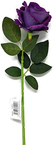 Artificial Flowers, Silk Rose Red Fake Rose Eternal Flowers Single Stem ...