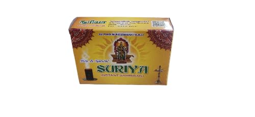 SURIYA (Computer sambrani)- Pack of 12 Pockets Each Contains 16 Dhoops ...