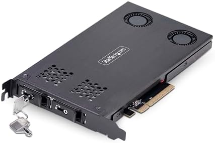 Amazon.com: StarTech.com Dual-Bay M.2 NVMe SSD to PCIe x8 Removable ...