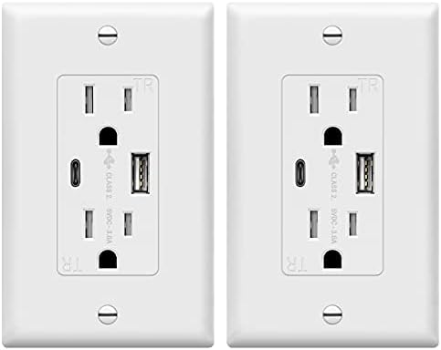 Amazon.com: Bryant Electric USBB102W 15 Amp 125V Decorator USB Switch ...