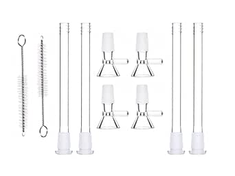 Lijinhe 14mm Heat Resistant Borosilicate Glass Lab Funnel Kit, Includes ...
