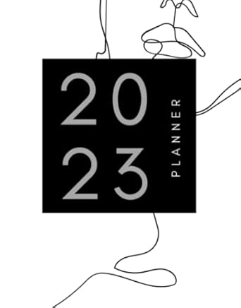 2023 Dated Planner: Minimal Black and White line art themed A5 dated ...