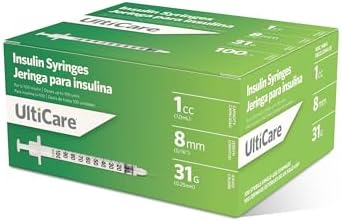 Amazon.com: UltiCare U-100 Insulin Syringes, Comfortable and Accurate ...