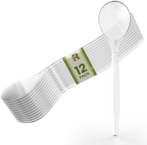 Amazon.com: 12 Pack Plastic Serving Spoons For Buffet - Extra Large 10 ...