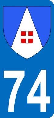 Amazon.fr : Autocollant 74 avec Blason Haute-Savoie Plaque ...