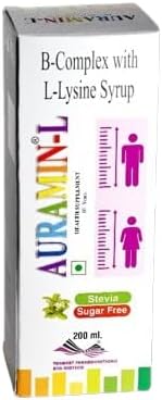 AURAMIN-L B-Complex with L-Lysine Syrup 200ML : Amazon.in: Health ...