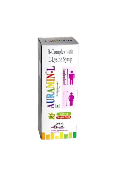 AURAMIN-L B-Complex with L-Lysine Syrup 200ML : Amazon.in: Health ...