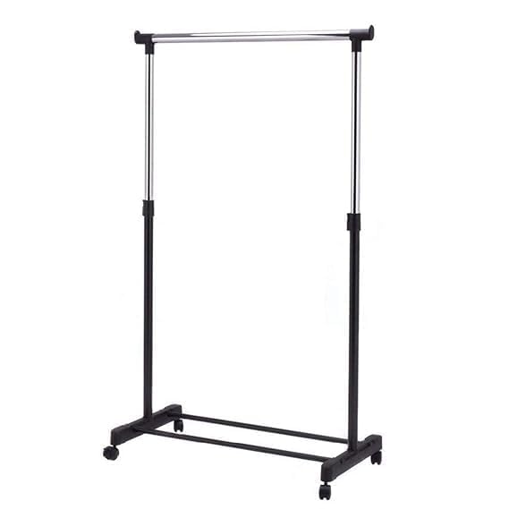 JIGVA Stainless Steel Portable Single Pole Telescoplc Clothes Rack ...