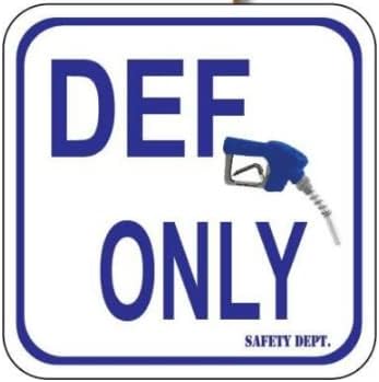 Amazon.com - DEF Diesel Exhaust Fluid Only Fuel Tank Decal Warning ...