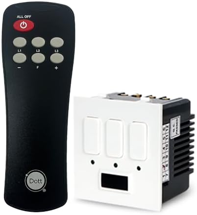 Aura Remote Control for Fan Regulator & 5 Device Switch|7 Step Speed ...