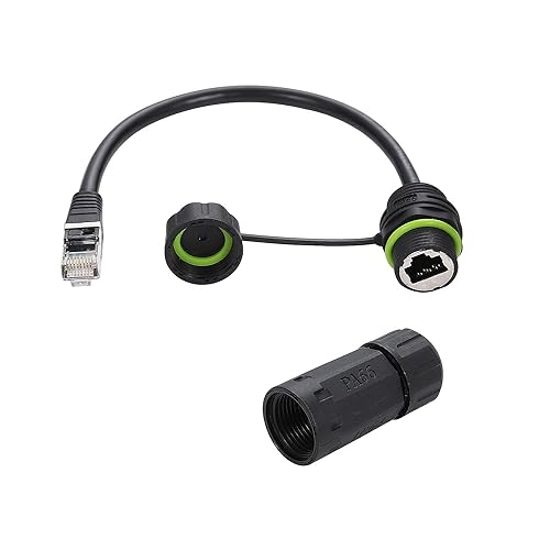 PENGLIN 2PCS RJ45 CAT6 Male to Female Ethernet LAN Cable Connector,RJ45 ...