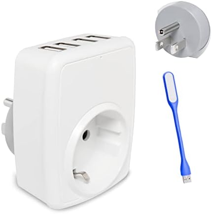 EU zu US Steckdosenadapter,SHUOMAO 5-in-1 EU Deutschland zu USA Amerika ...