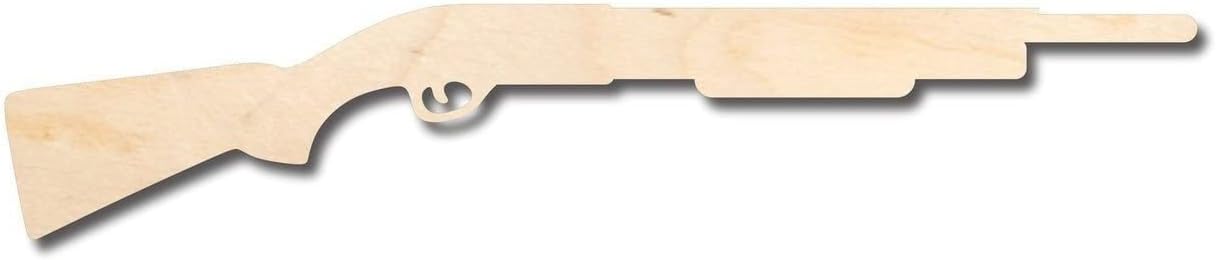 Amazon.com: Unfinished Wood Shotgun Shape Gun Hunting Craft up to 46 ...