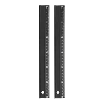 Amazon.com: HARFINGTON 2pcs Cutting Rulers 30cm Metric Aluminum Alloy ...