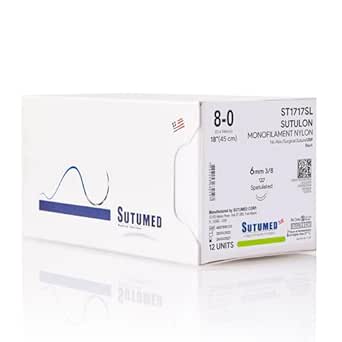 Amazon.com: Sutumed SUTULON Non-Absorbable Black Nylon Ophthalmic ...