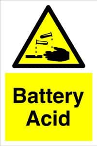 Amazon.com: Battery acid + symbol photoluminescent sign.