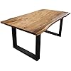 Amazon.com - LAKIQ Industrial Solid Wood Dining Table Farmhouse ...