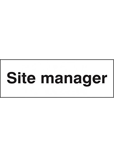 Caledonia Signs 26436M "Site Manager" Sign, Self Adhesive Vinyl, 600 mm ...