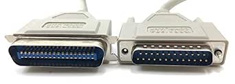 Micro Connectors 6' DB25 Male to Centronics 36 Male IEEE 1284 Bi ...