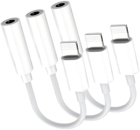 Amazon.com: Lightning to 3.5 mm Headphone Jack Adapter, [Apple MFi ...