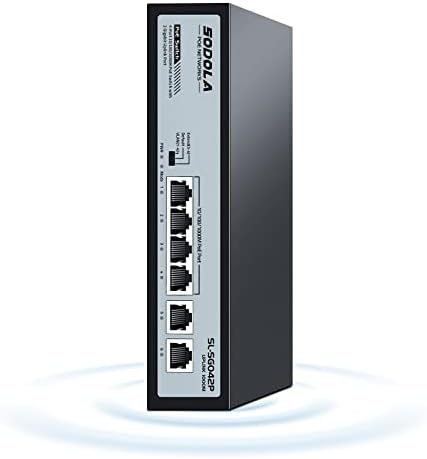 Amazon.com: 5 Port PoE Switch Gigabit Plug and Play, PoE Switch 4 PoE+ ...