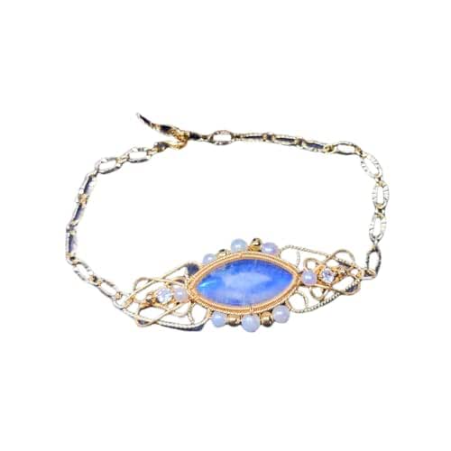 Amazon.com: Natural Crystal Bangle Bracelets for women, Handmade Open ...