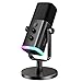 FIFINE XLR/USB Dynamic Microphone for Podcast Recording, PC Computer Gaming Streaming Mic with ...