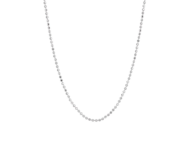Watch Sterling Silver Diamond Cut Bead Chain Necklace, 18" on Amazon Live