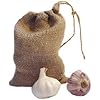 Nutley's 14 x 20cmHessian Garlic Storage Bag with Drawstring : Amazon ...