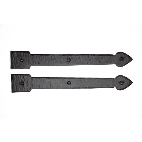 Amazon.com: 2 Pack 9 Inch Black Faux Strap Hinges - Hand Forged Dummy ...