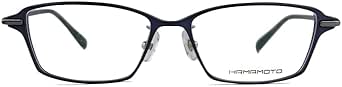 Amazon | ハマモト HAMAMOTO ht-129 日本製 メガネ 眼鏡 フレーム (c.4 ネイビー) | ファッション眼鏡 通販