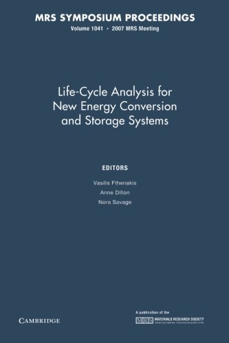 Amazon | Life-Cycle Analysis for New Energy Conversion and Storage ...