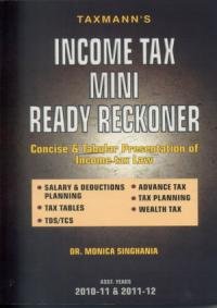 Income Tax Mini Ready Reckoner: Dr Monica Singhania: 9788171947096 ...