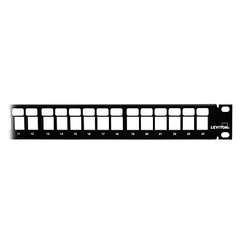 Leviton 49255-H24 QuickPort Patch Panel, 24-Port, 1RU, Cable Management ...