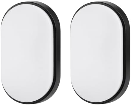 18W LED 4000K IP65 Flush Wall Mounted Oval Bulkhead Light Fitting with ...