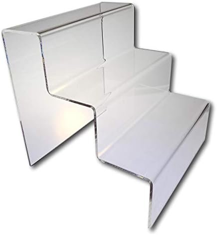 EPOSGEAR Three (3) Step Tier Clear or Coloured Acrylic Plastic Retail ...