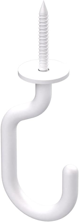 National Hardware N275-525 Modern Ceiling J Hook, White, 3-11/32-in ...