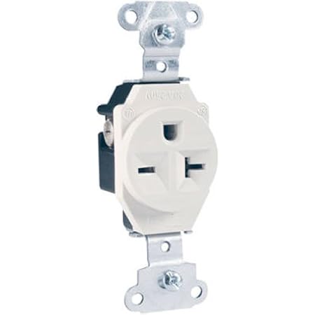 Leviton 5821-W Single Receptacle Outlet, Commercial Specification Grade ...