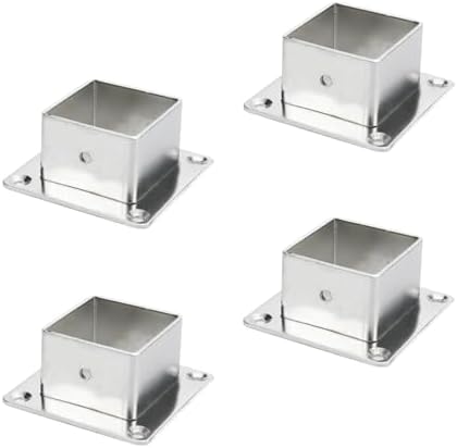 Yuqim 4 Pack Post Bases Square Deck Post Brackets Post Anchors Heavy ...