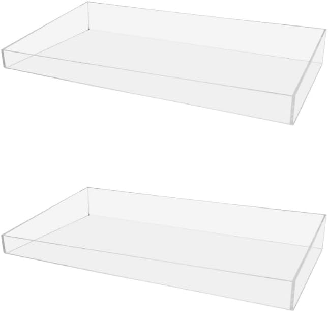 Amazon.com: 2 Pack Acrylic Retail Tray 14 Inch Wide x 10 Inch Deep ...