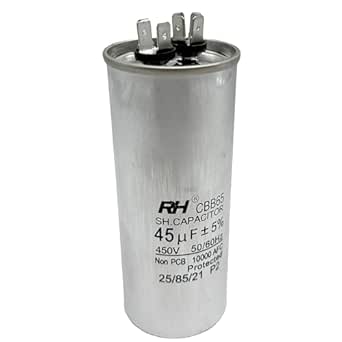45uF 45MFD 370VAC 450VAC 50/60Hz CBB65 Run Start Capacitor for AC Motor Run or Fan Start and ...
