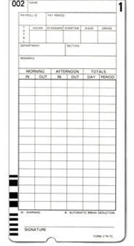 Amazon.com : 200 COMPUMATIC Compatible CTR-TC Time Cards for Icon CT ...