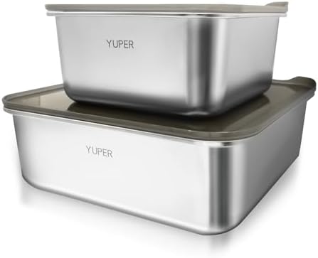 Amazon.com: Stainless Steel Rectangular Kimchi Food Storage Container ...