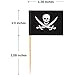 Amazon.com: Donoter 100 Pack Pirate Flag Toothpicks Cupcake Topper ...