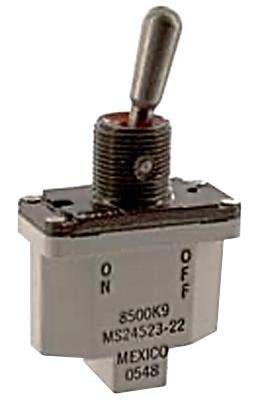 8500K9 - Toggle Switch, On-Off, SPST, Non Illuminated, 8500 Series, 20 A, Panel Mount (Pack of 2 ...